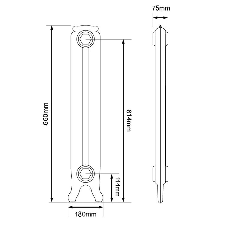 RADIADOR ACERO BZ-LKK 8 S - IMPA STORE