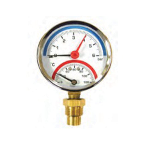 TERMOMANOMETRO INOX 0-6BAR D80 - IMPA STORE